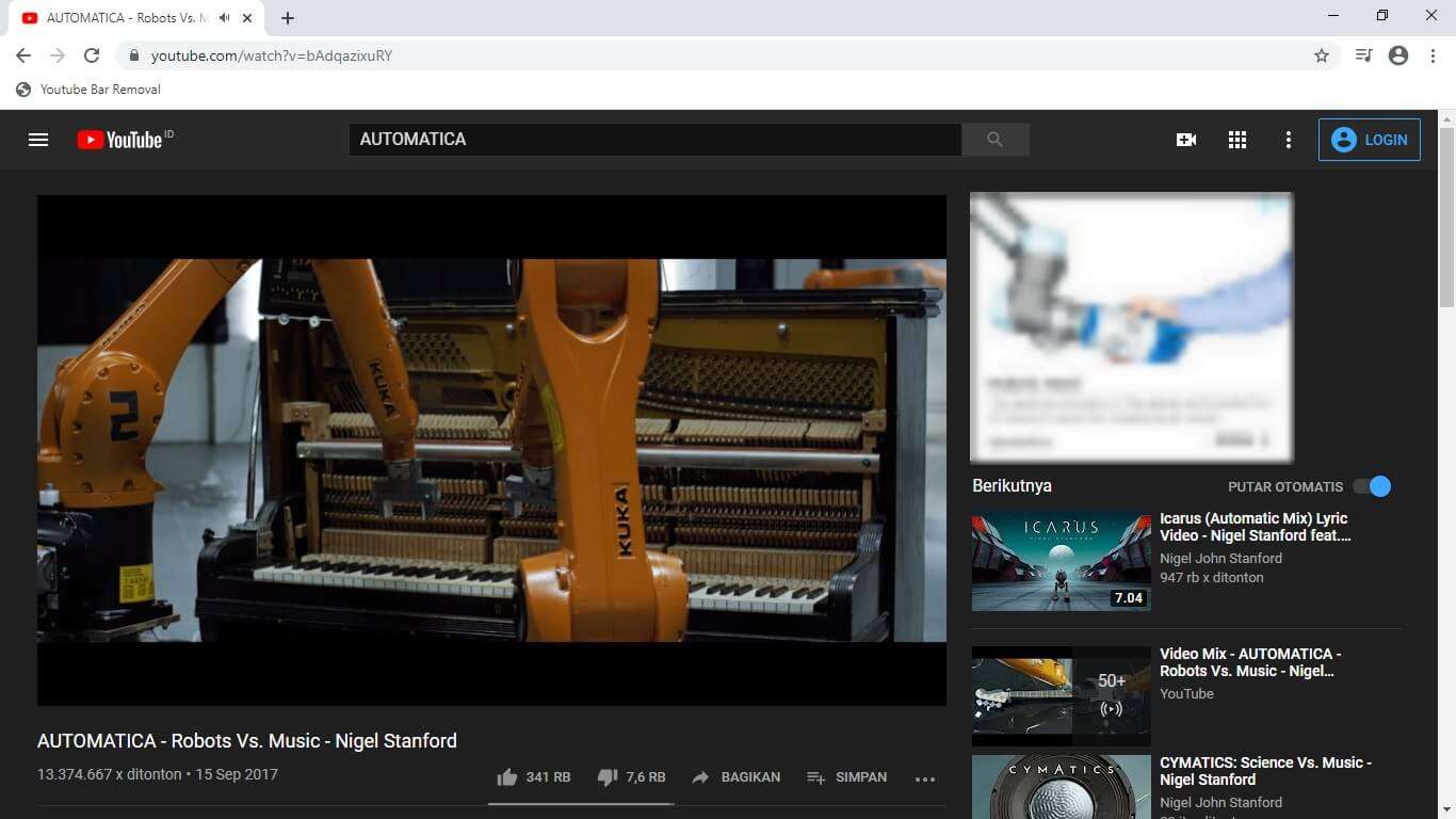 Cara Hilangkan Video Bar di Youtube (KHUSUS CHROME)