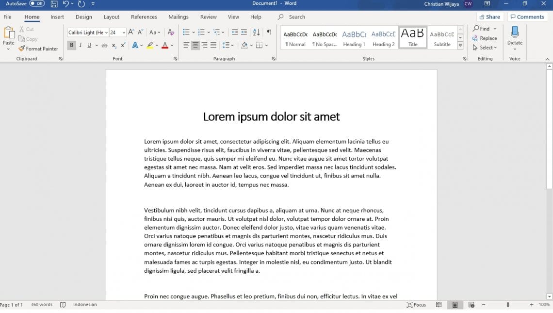 Cara Mengganti Warna Background Kertas di Microsoft Word