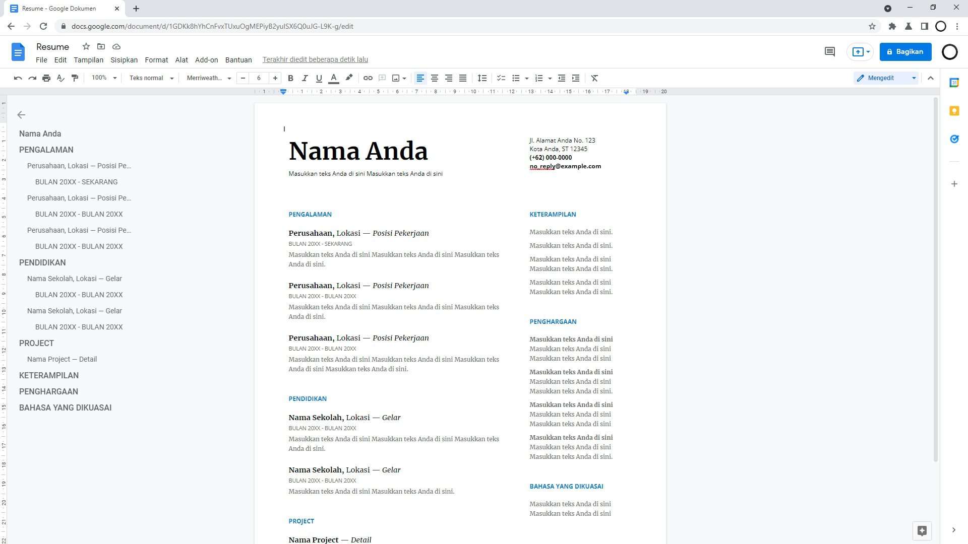 Cara Mengatur Jarak Margin Kertas di Google Docs