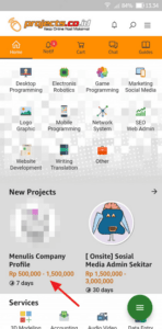 Cara Mencari Freelancer di Situs dan Aplikasi Projects.co.id