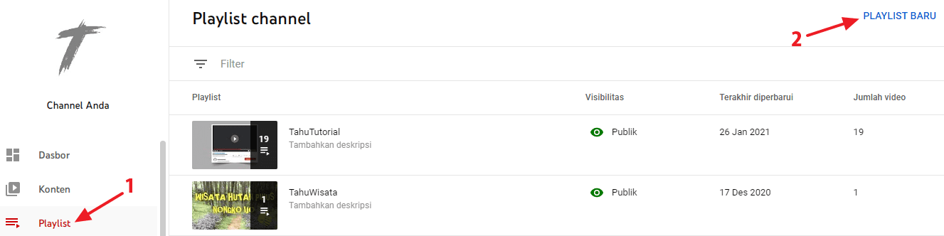 Cara Membuat dan Mengatur Playlist Video di YouTube