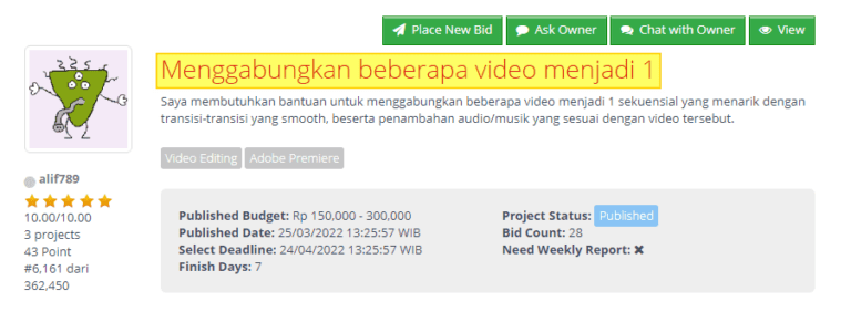 Cara Mendapatkan Proyek di Situs dan Aplikasi Projects.co.id