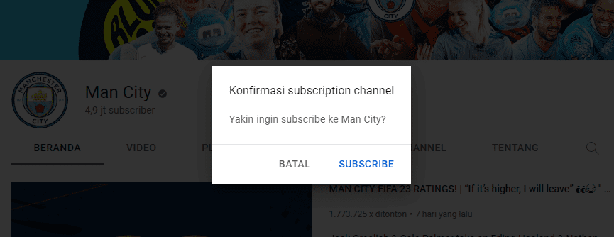 Cara Buat Pop-up Subscribe YouTube Kurang dari 1 Menit
