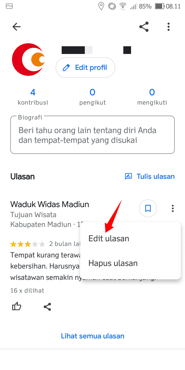 Cara Mudah Edit Ulasan Tempat di Aplikasi Google Maps