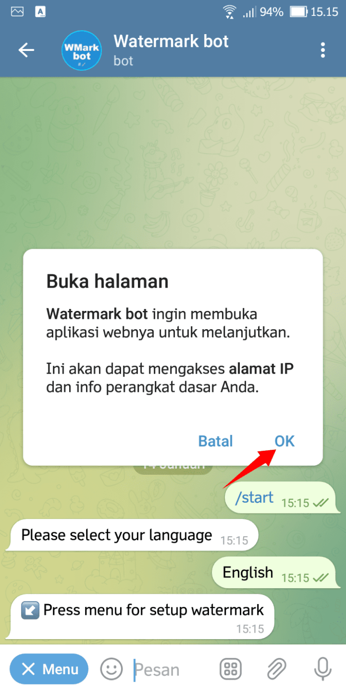 Cara Buat Watermark Logo pada Foto di Aplikasi Telegram