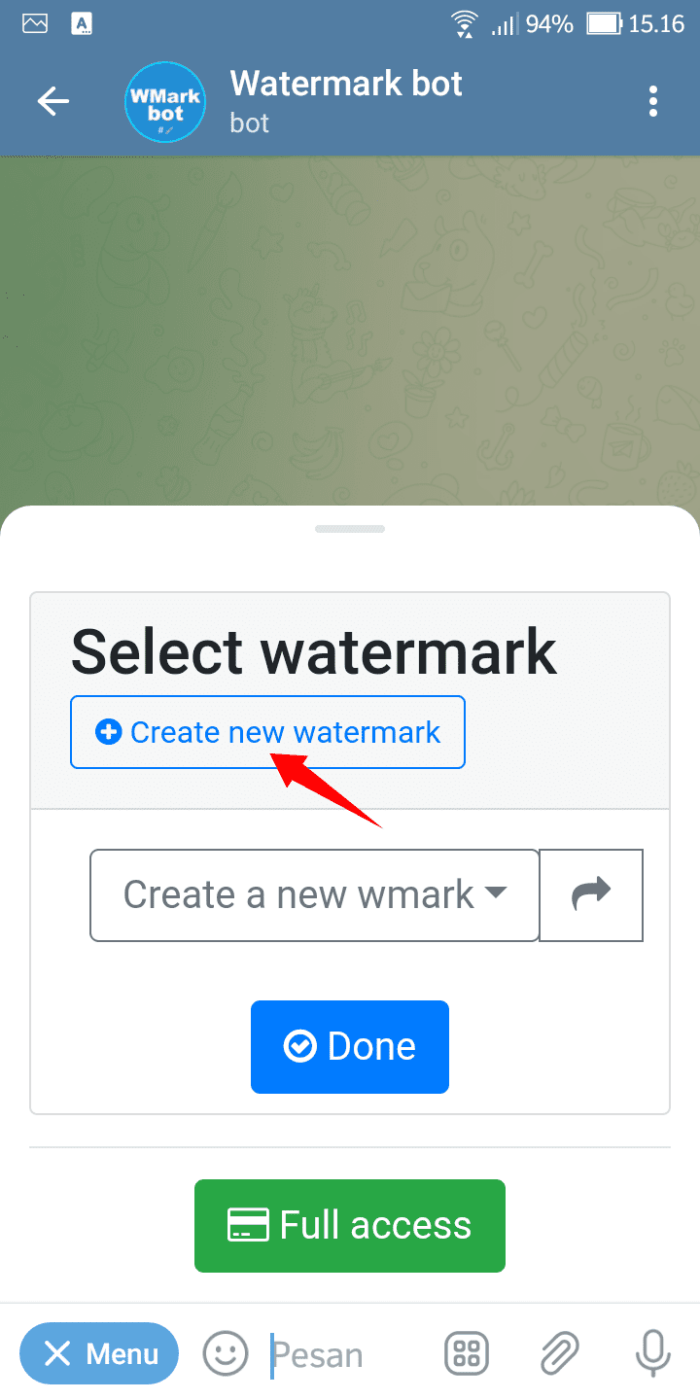Cara Buat Watermark Logo pada Foto di Aplikasi Telegram