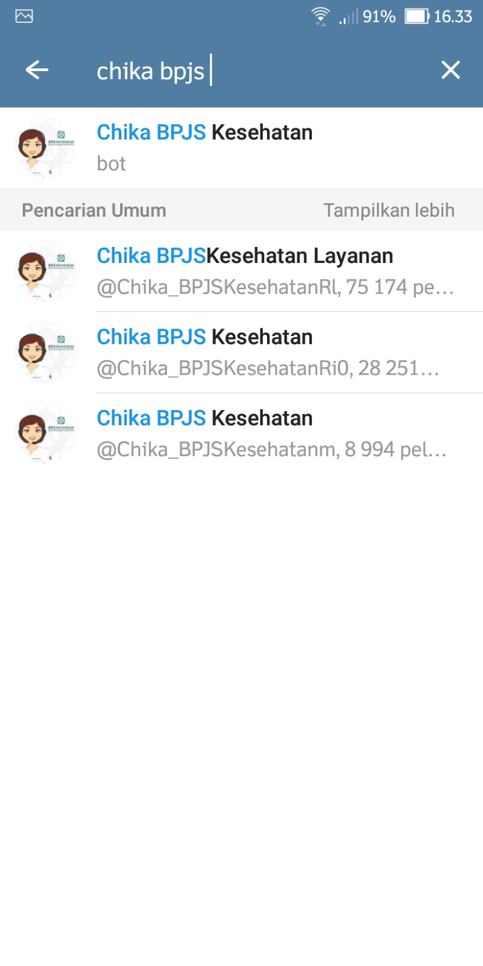 Cara Cek Status BPJS Kesehatan Mandiri di Aplikasi Telegram