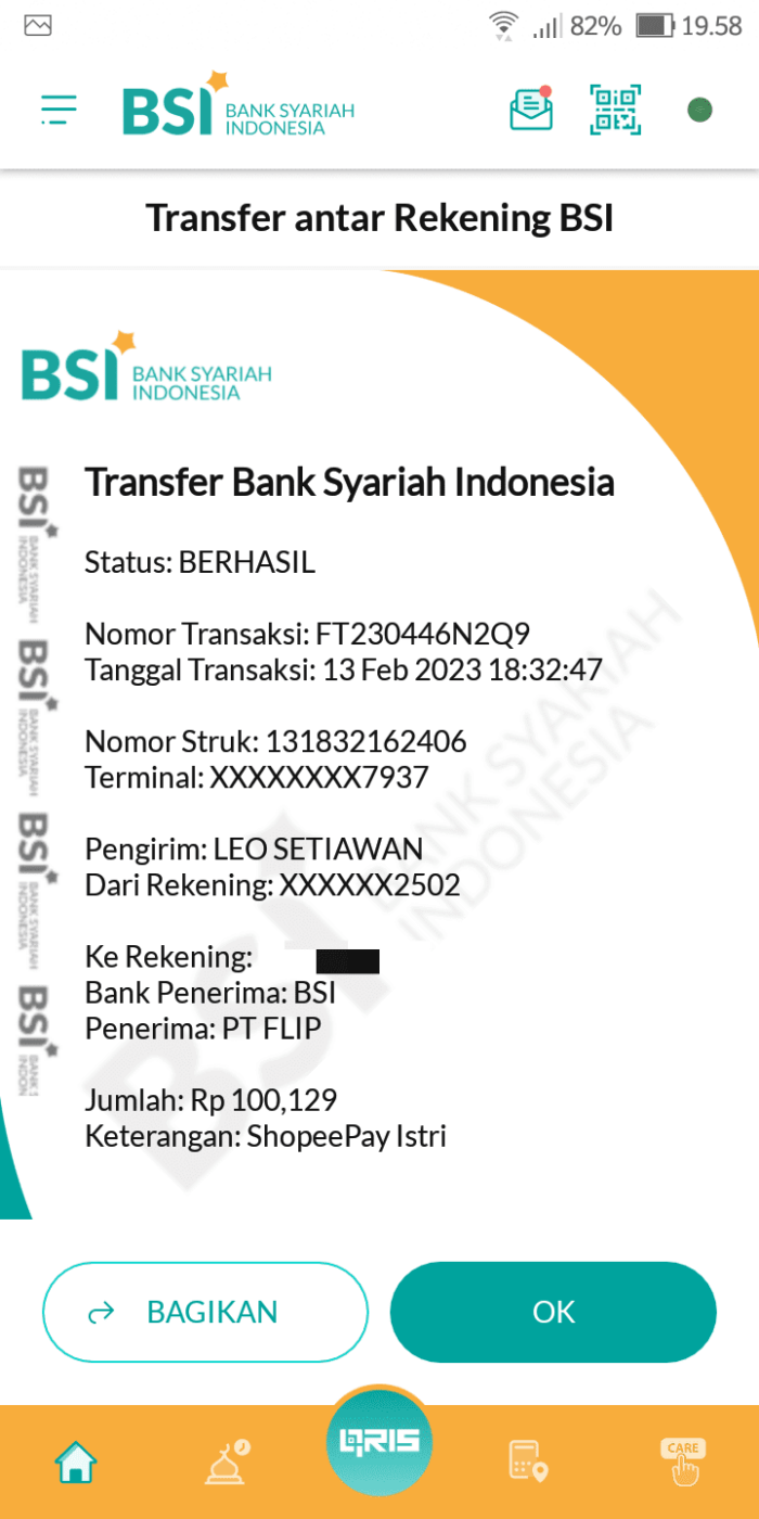 Cara Melihat Struk Rekening di Aplikasi BSI Mobile