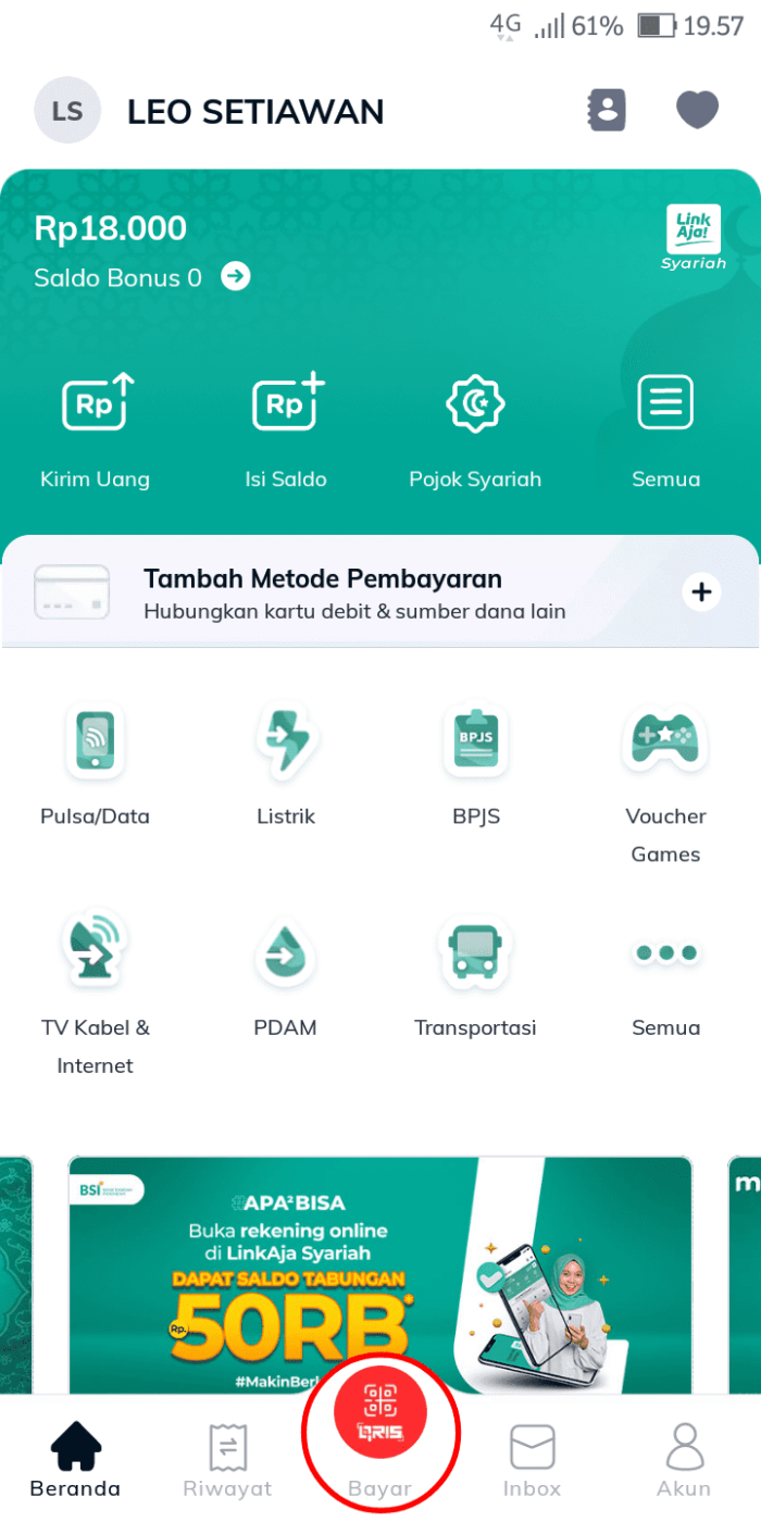 Cara Melakukan Pembayaran dengan QRIS di Aplikasi LinkAja