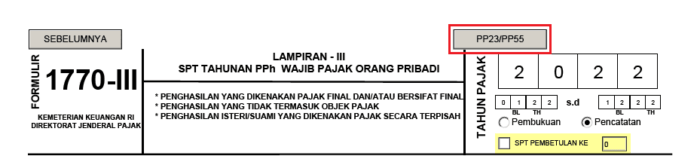 Cara Lapor SPT Tahunan 1770 Pribadi dengan eForm
