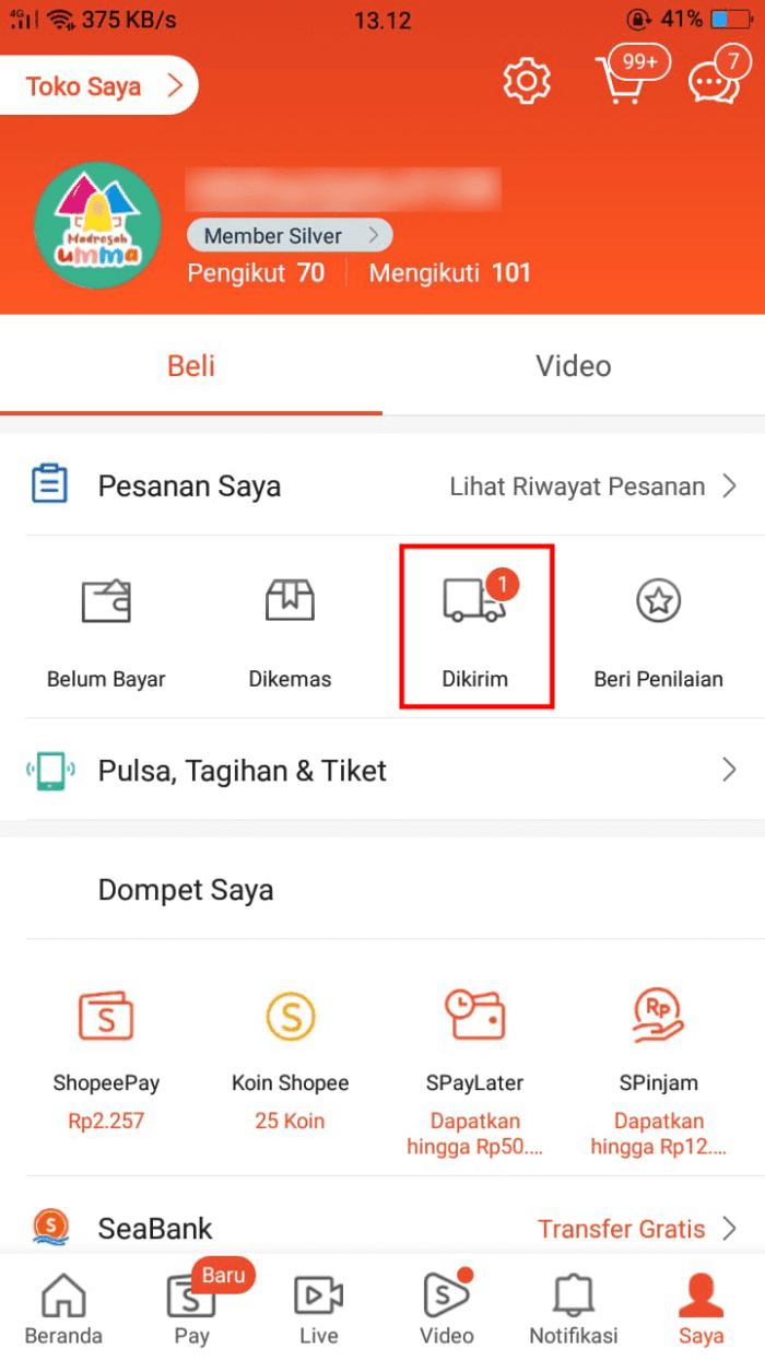 Cara Melihat Foto Penerima Paket di Aplikasi Shopee
