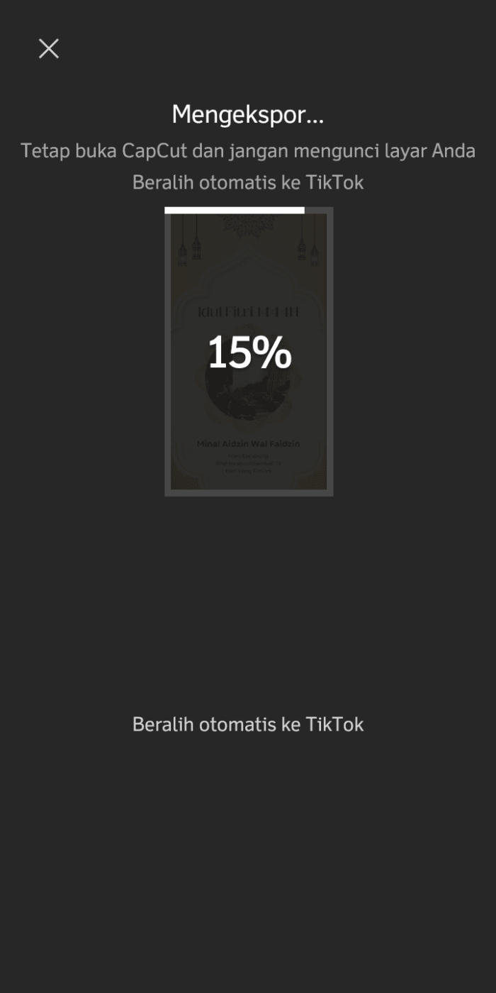 Cara Buat Video Selamat Idul Fitri dari Template CapCut
