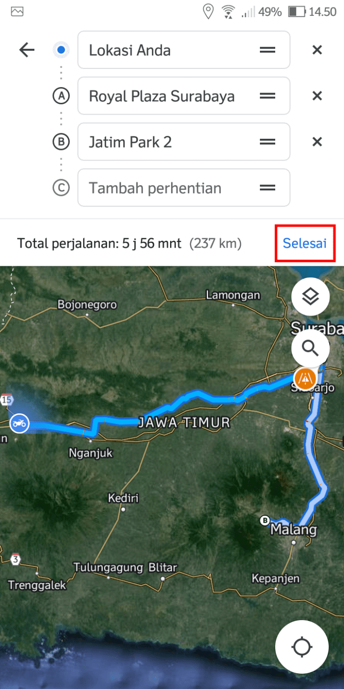 Cara Tambahkan Beberapa Titik Tujuan di Google Maps