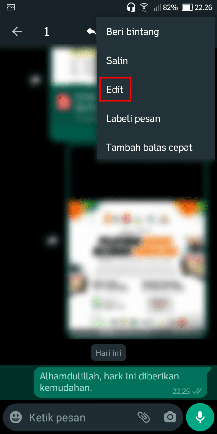 Cara Edit Pesan yang Sudah Dikirim di Aplikasi WhatsApp