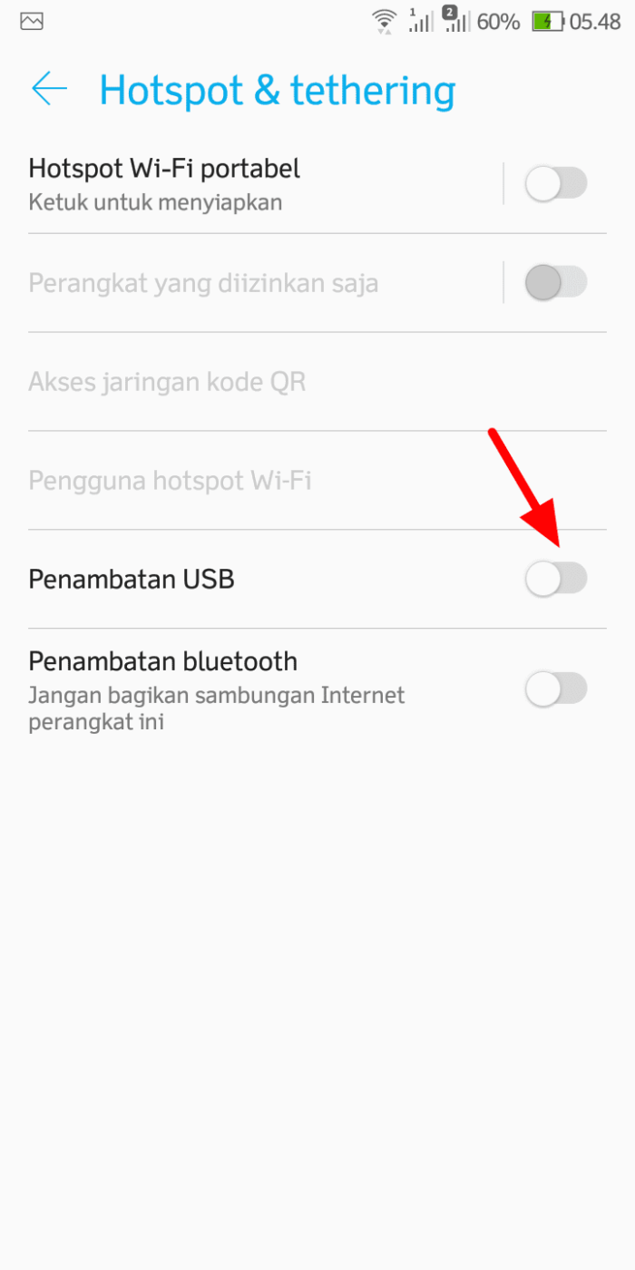 Cara Mudah Tethering HP ke Komputer Lewat Kabel USB