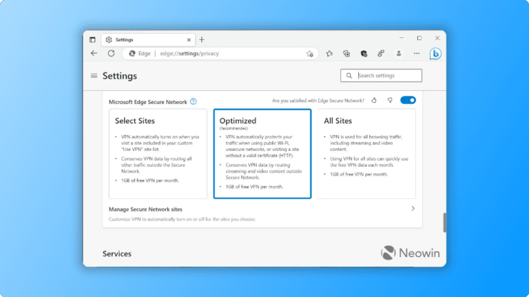 Cara Setting dan Menggunakan VPN di Browser Microsoft Edge